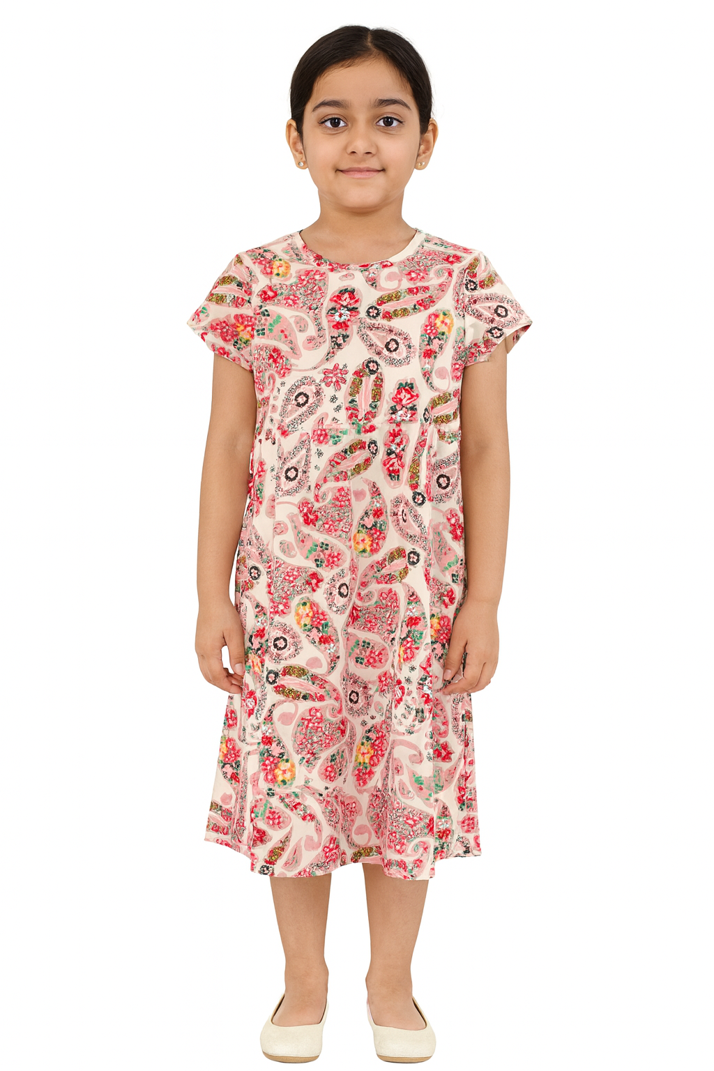 Off white casual Gown – Mugil Fashions